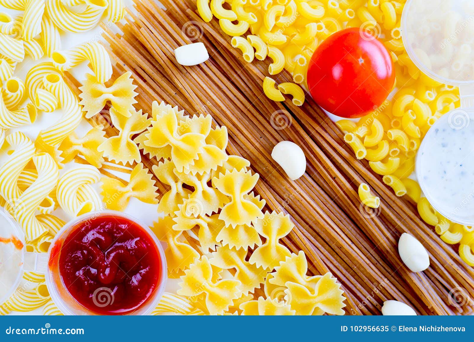Mix of pasta stock image. Image of pasta, rustic, cuisine - 102956635