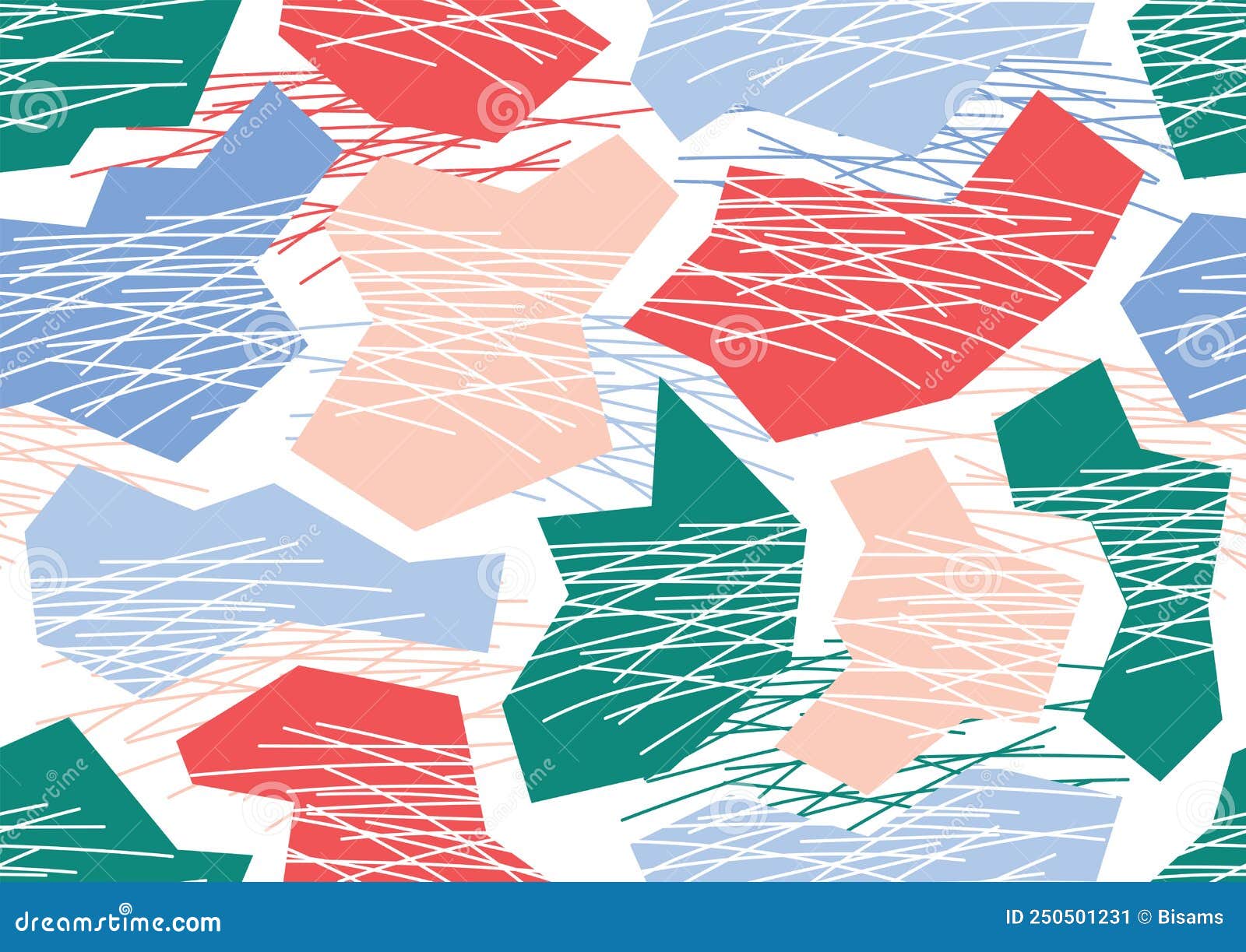 Various Modern Free Form Shapes and Doodle Objects Seamless Pattern ...