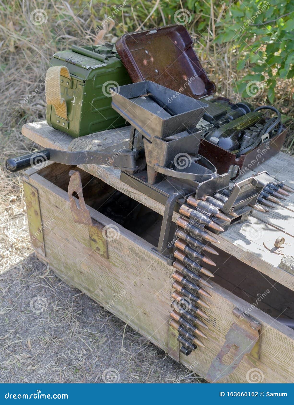 Various Modern Military Ammunition Stock Photo - Image of ammo, rifle ...