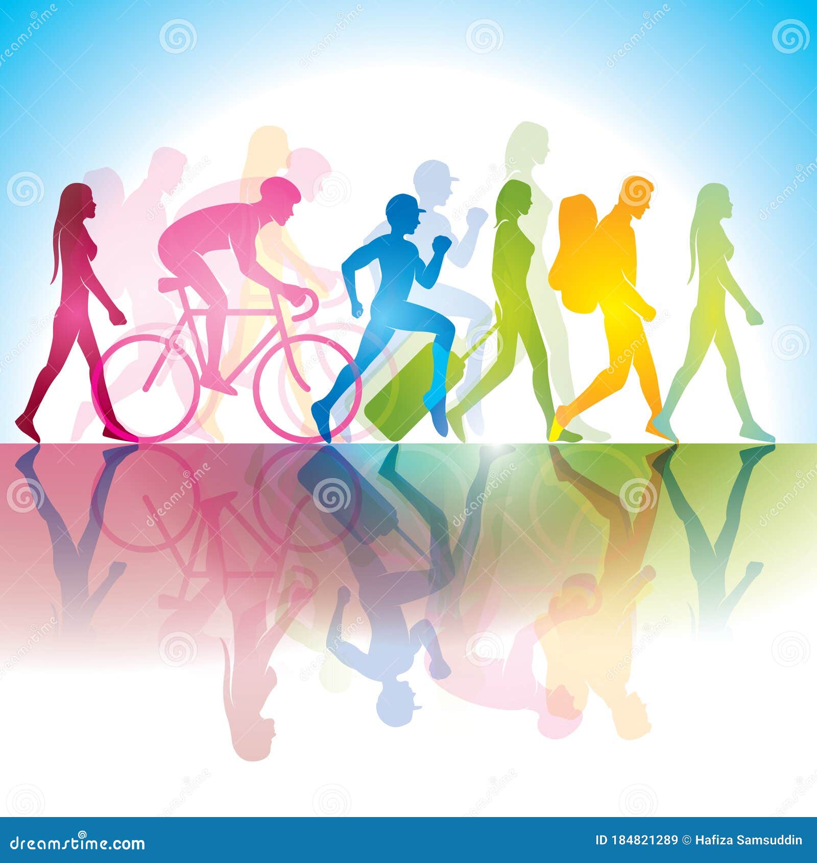 Various Modern People. Vector Illustration Decorative Background Design ...