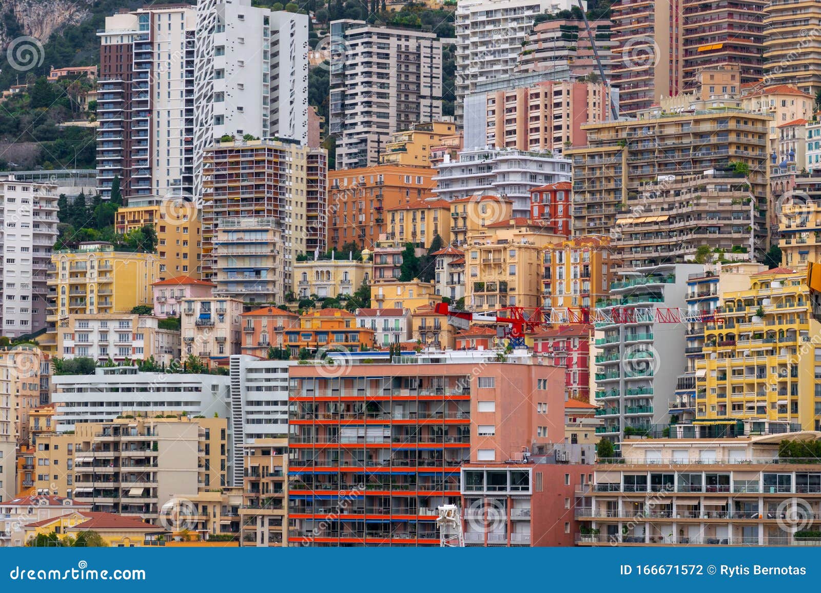 Monaco City Buildings Background Stock Photo - Image of crammed, house ...