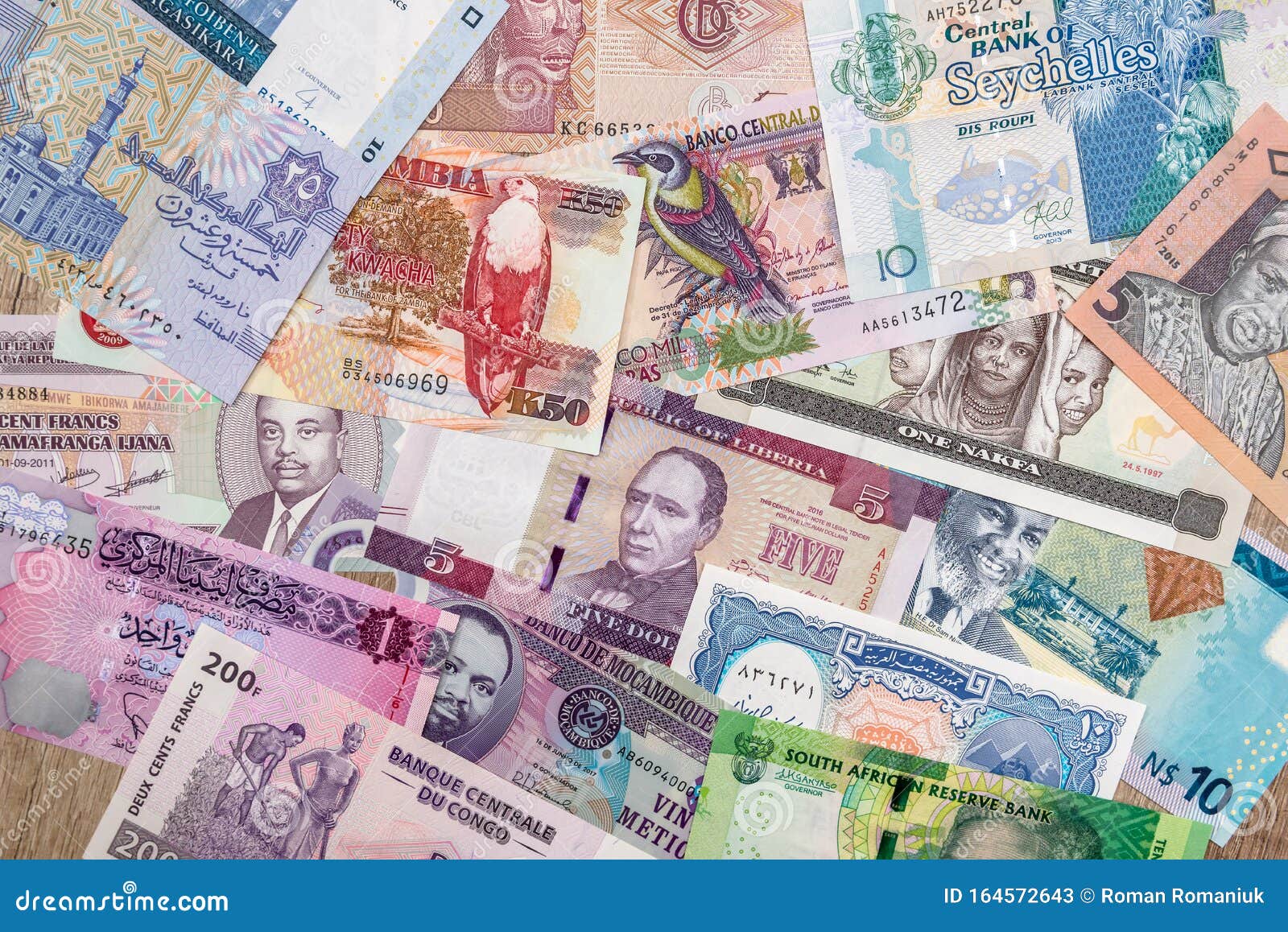 Various Money of African Countries. Close Up Stock Image - Image of ...