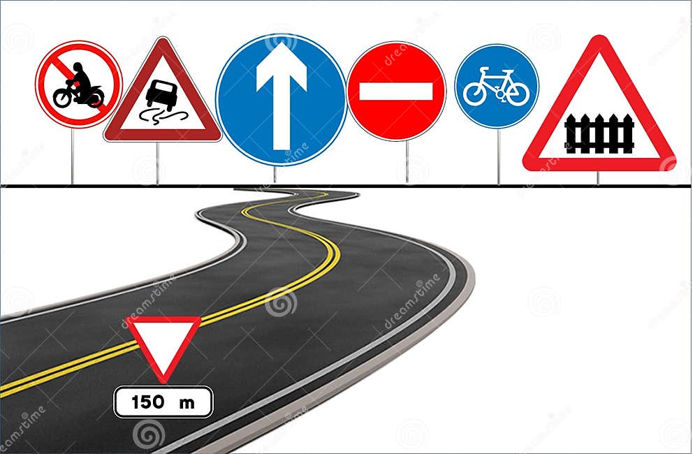 Road Signs for Multi-purpose Use. Illustration. Stock Illustration ...