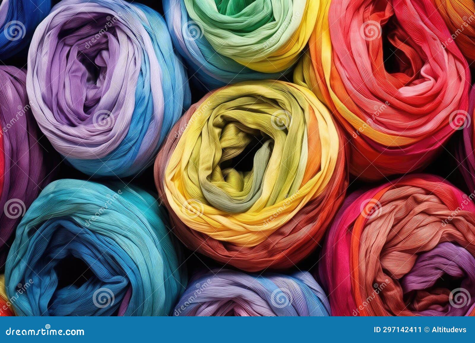 Various Multicolored Polyester Fibers Ready for Spinning Stock Image ...