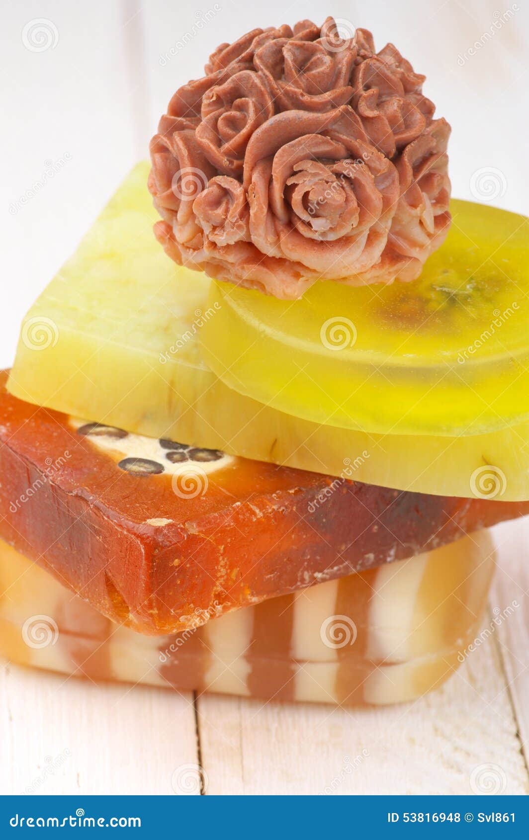 Various natural soaps stock photo. Image of herbal, closeup - 53816948