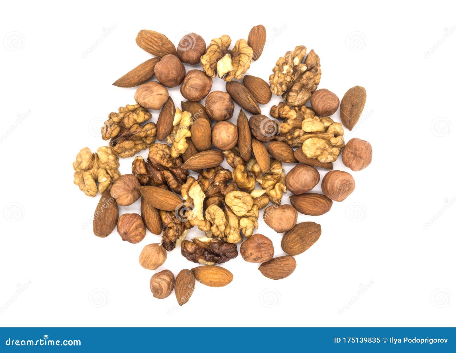 Various Nuts on White Background Stock Image - Image of brazil, cashew ...