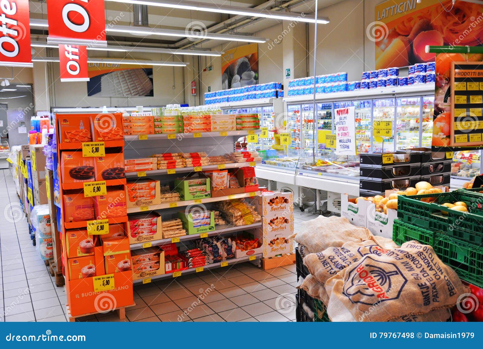 Various Objects in a Clean Supermarket Editorial Stock Photo - Image of ...