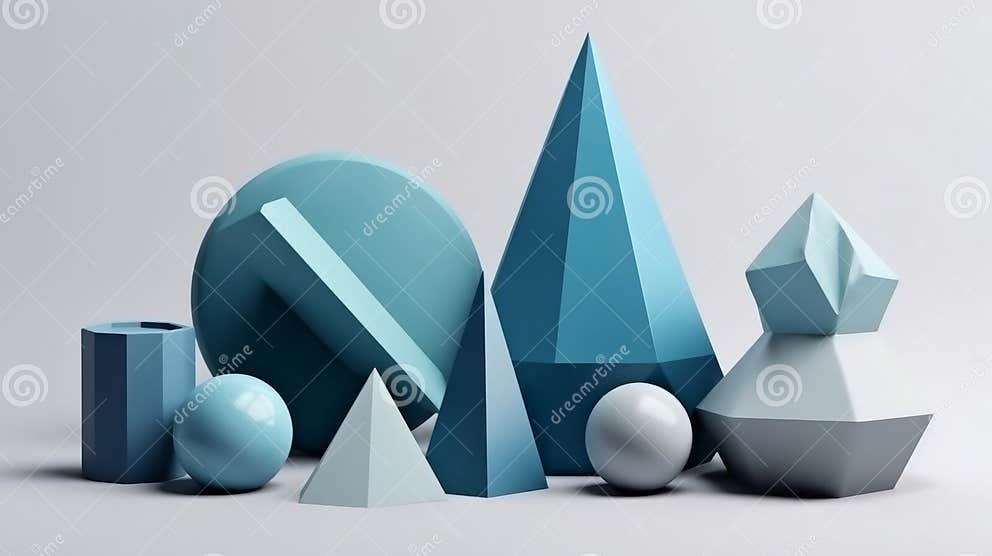 Various Objects with Different Shapes and Sizes. Generative Ai Stock ...