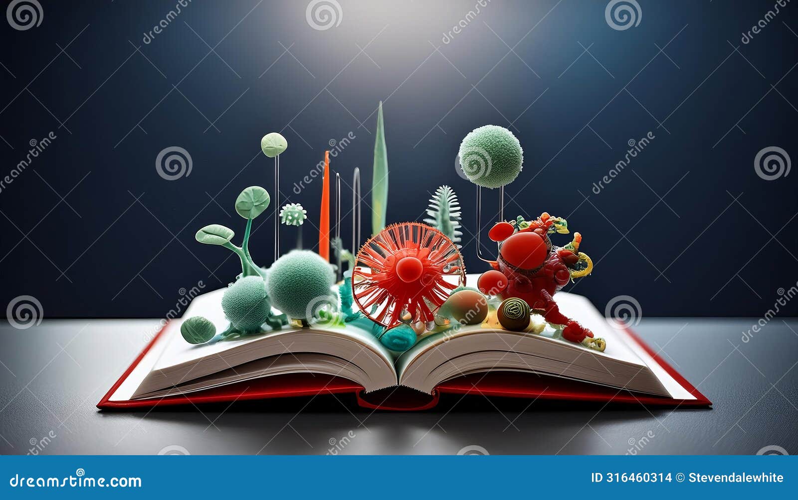 Various Objects on Open Book. Generative AI Stock Photo - Image of ...