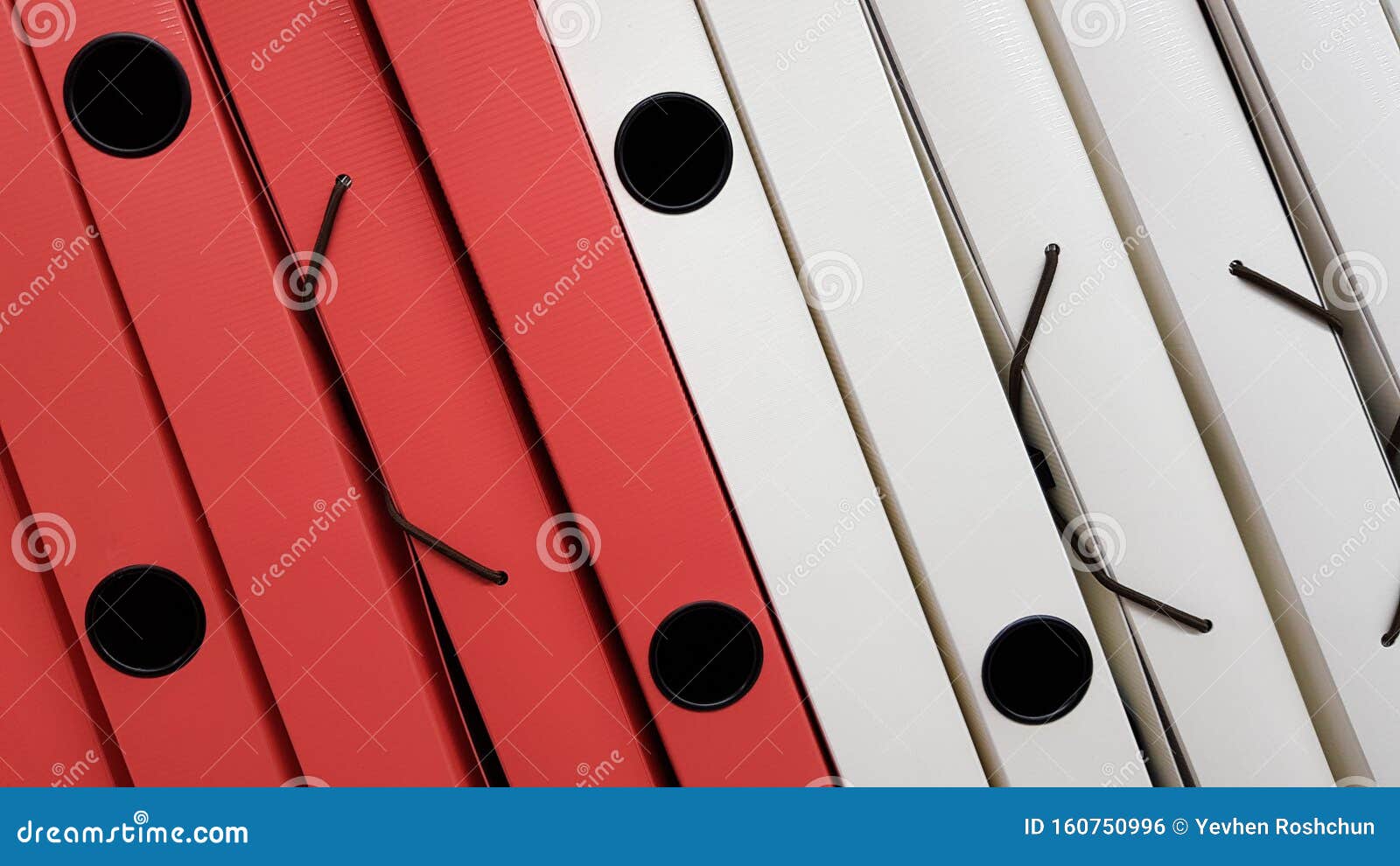 Various Office Folders on a Supermarket Shelf. Plastic and Paper ...