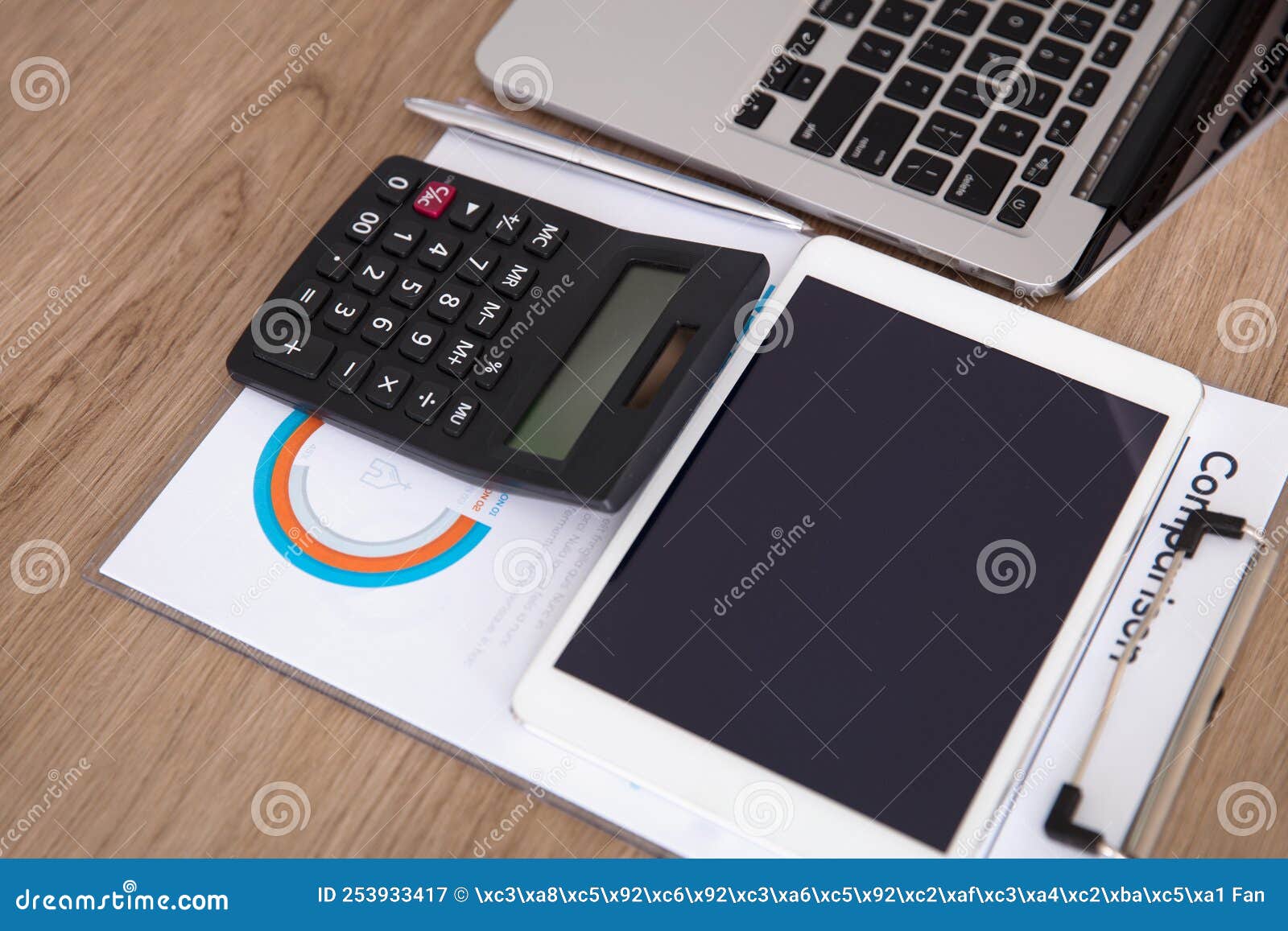 Various Office Items on the Desk Stock Image - Image of still ...