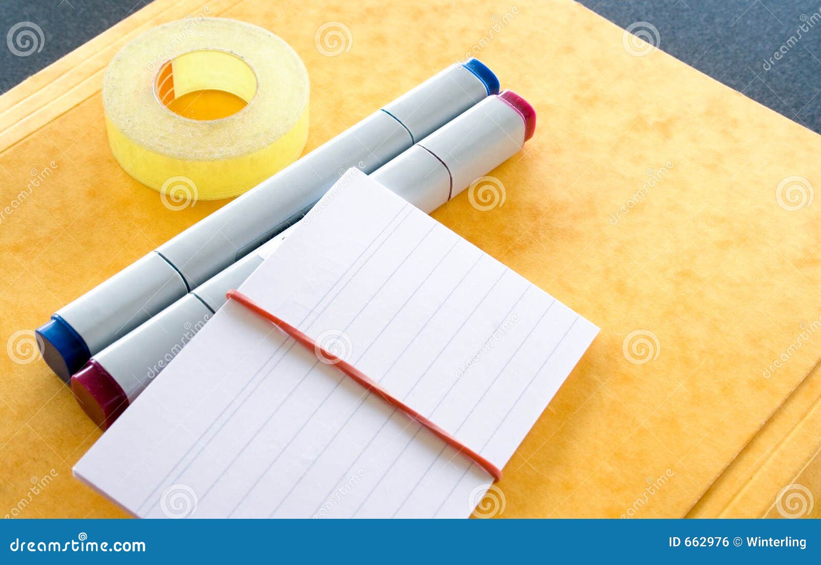 Various Office Supplies stock photo. Image of copyspace - 662976