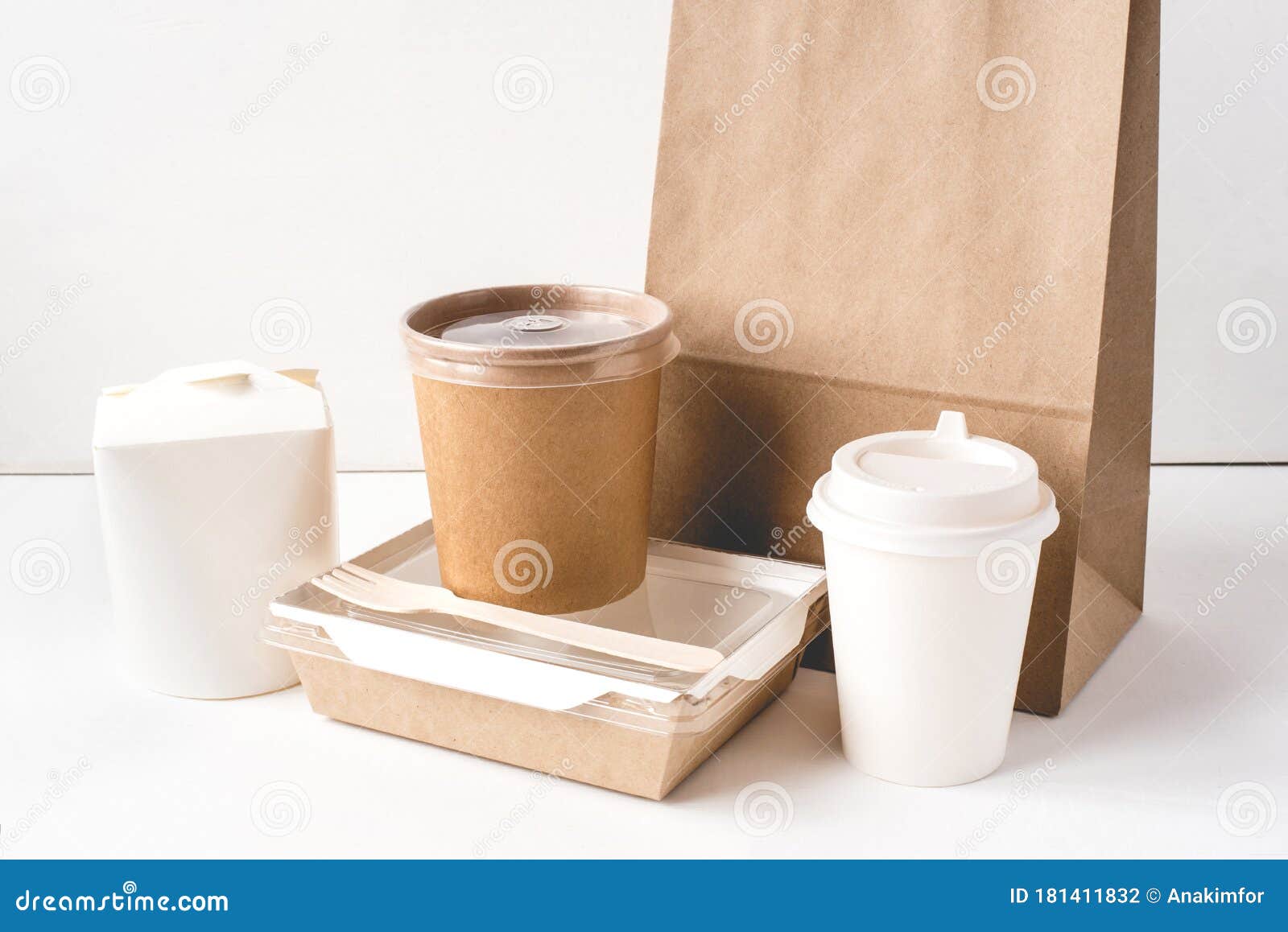 Various Packaging Made Of Cardboard Boxes And Paper, Sustainable And ...