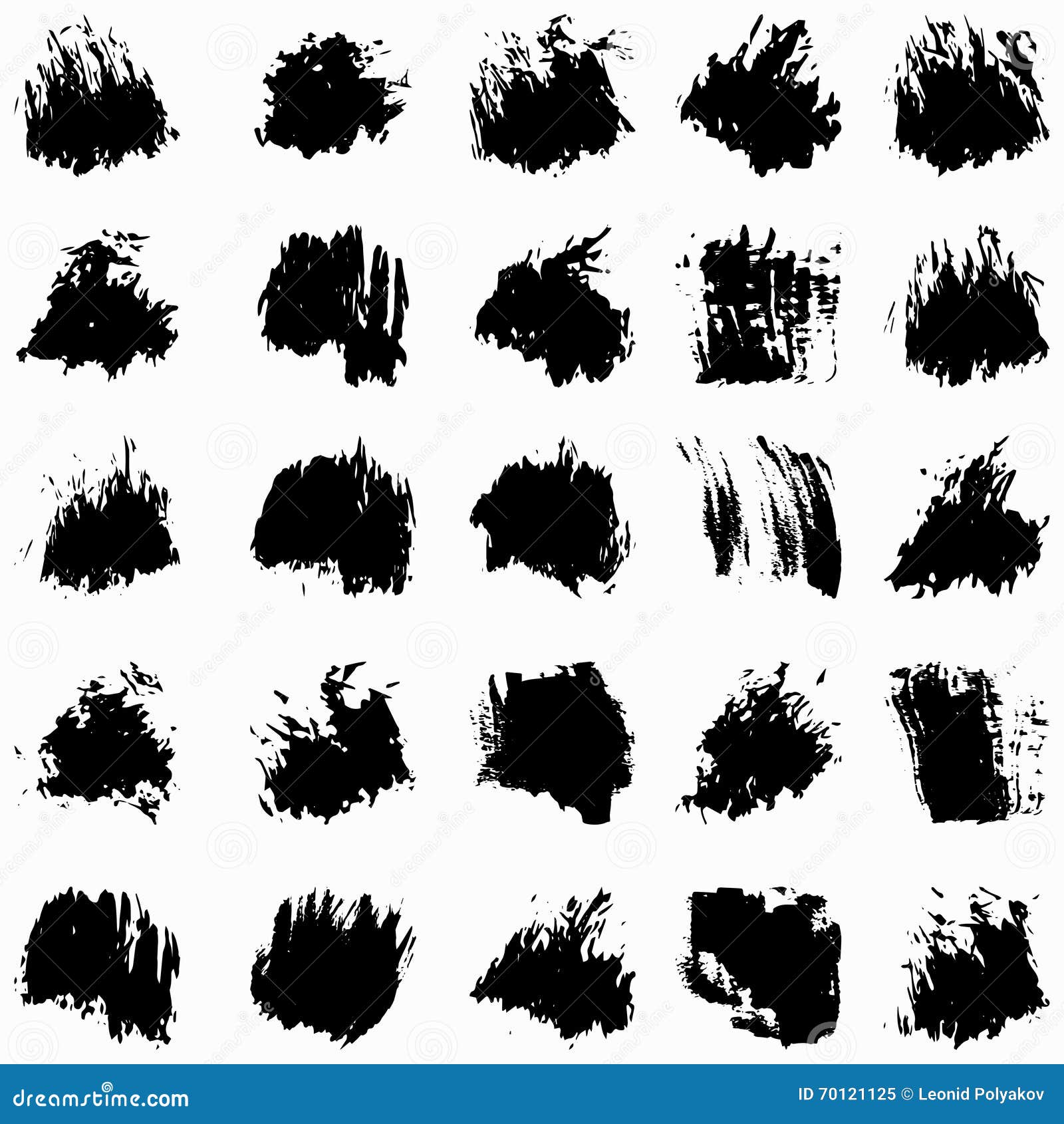 Various Paint Graffiti Decorative Splatters Stock Vector - Illustration ...