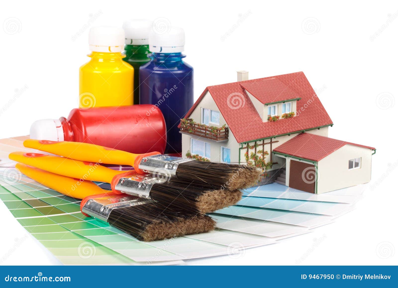 Various painting tools stock photo. Image of brush, design - 9467950