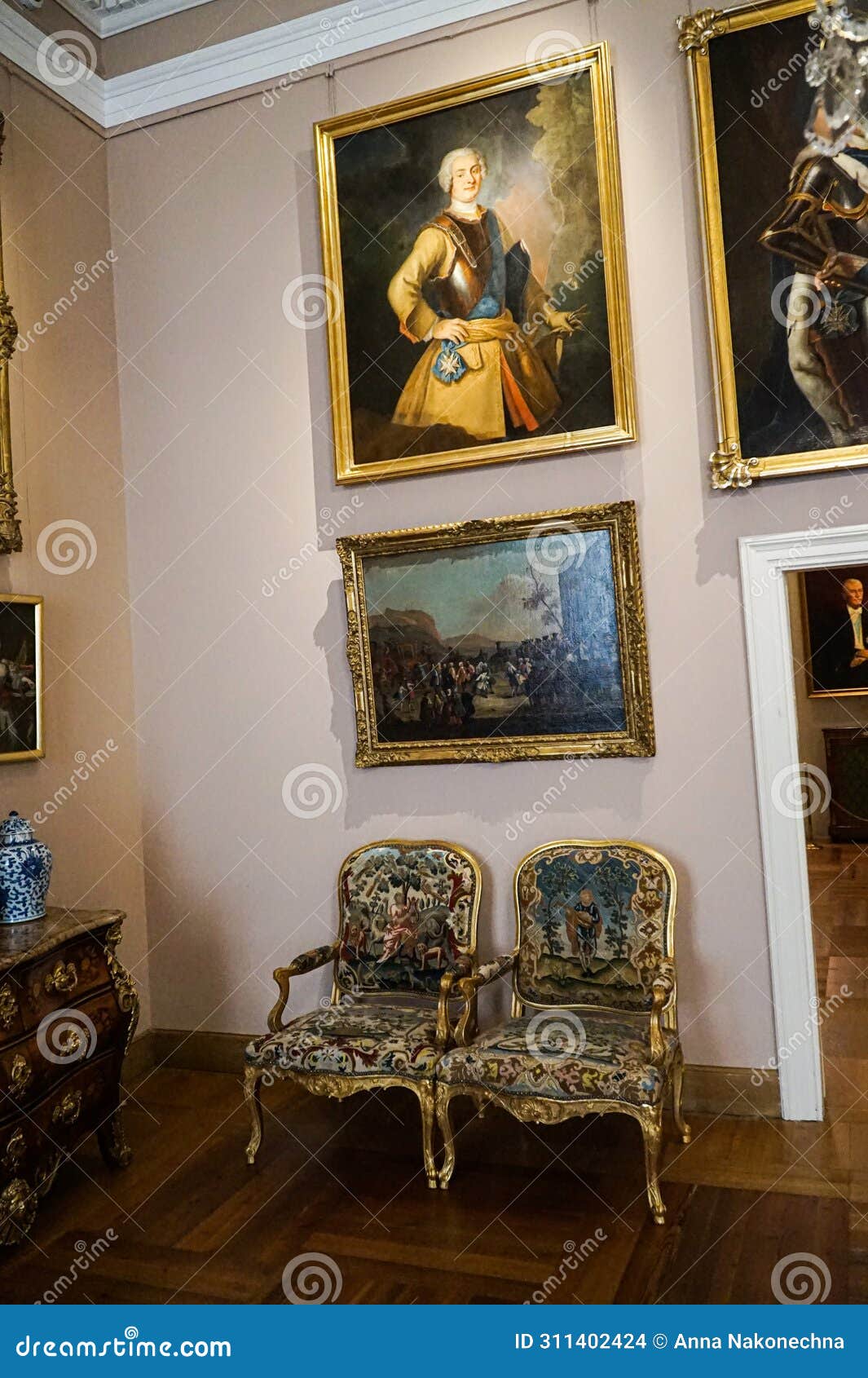 Various Paintings in the Royal Palace in Warsaw. Editorial Stock Image ...