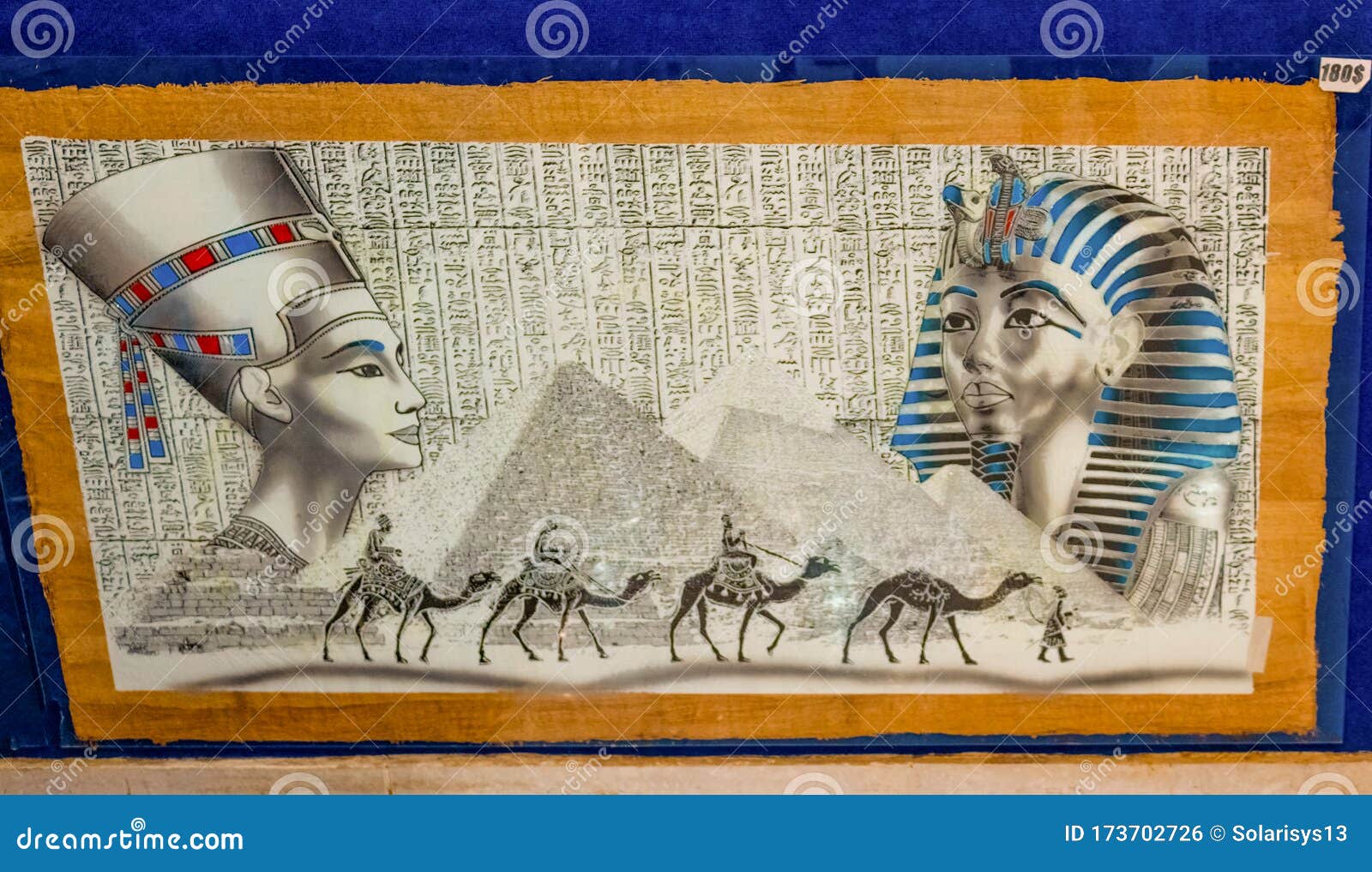 Various of Papyrus with Elements of Egyptian History - Objects ...