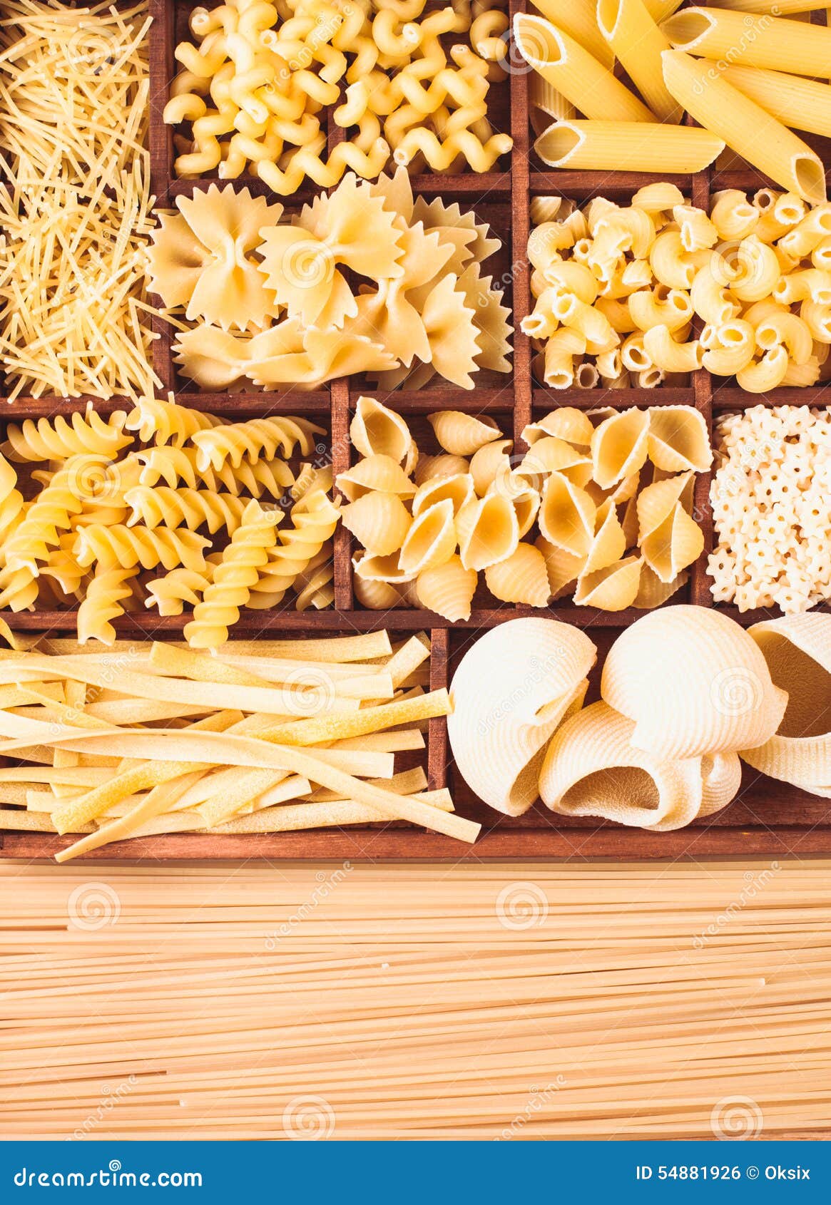 Various pasta stock photo. Image of healthy, foodstuff - 54881926