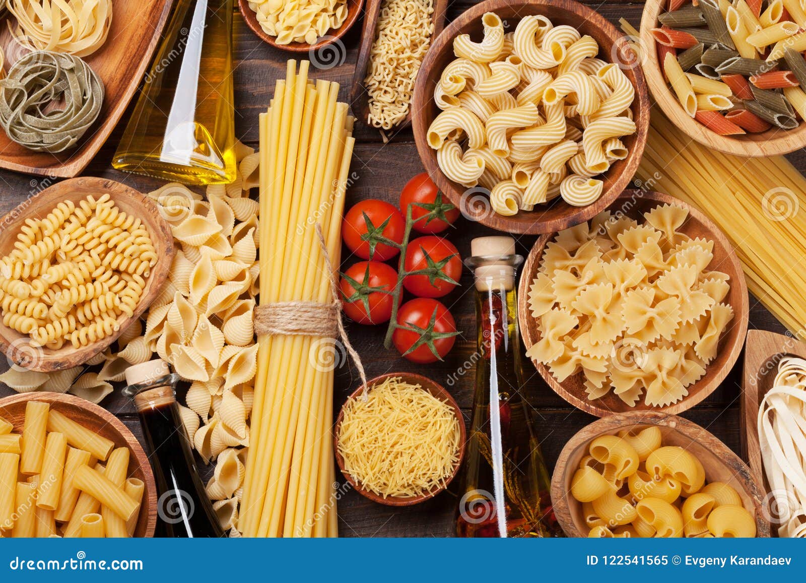 Various pasta stock image. Image of penne, pasta, cuisine - 122541565