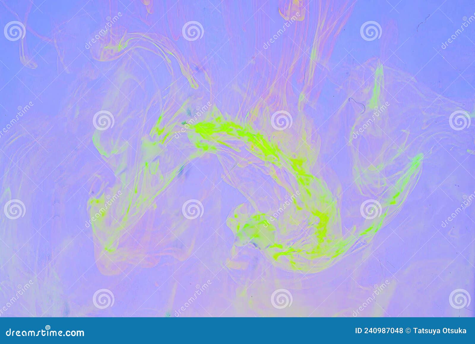 Various Patterns Created by Dyes are Dissolving in a Water Stock ...
