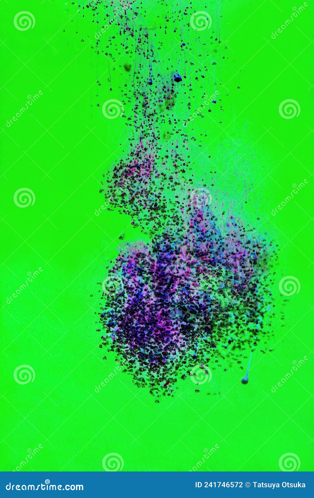 Various Patterns Created by Dyes are Dissolving in a Water Stock ...