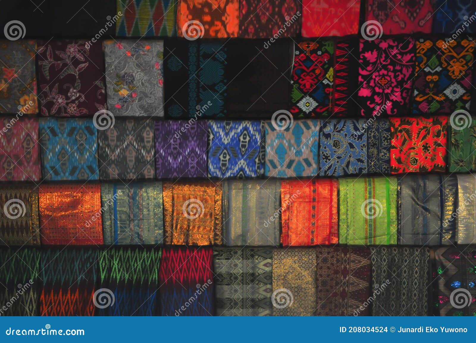 Various Patterns of Lombok S Traditional Fabrics for Souvenirs Stock ...
