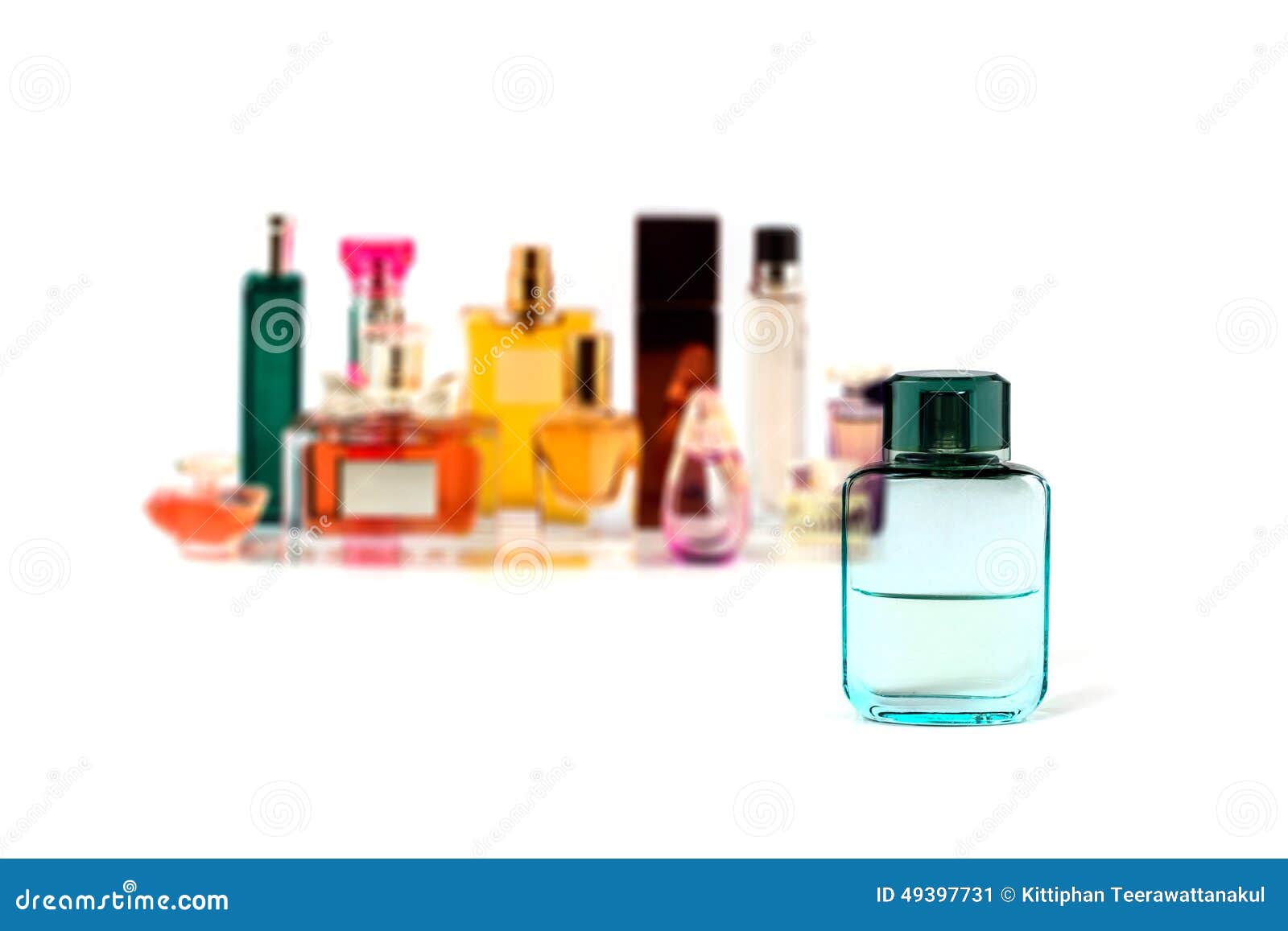 Various Perfumes Collection Isolated on White Stock Image - Image of ...