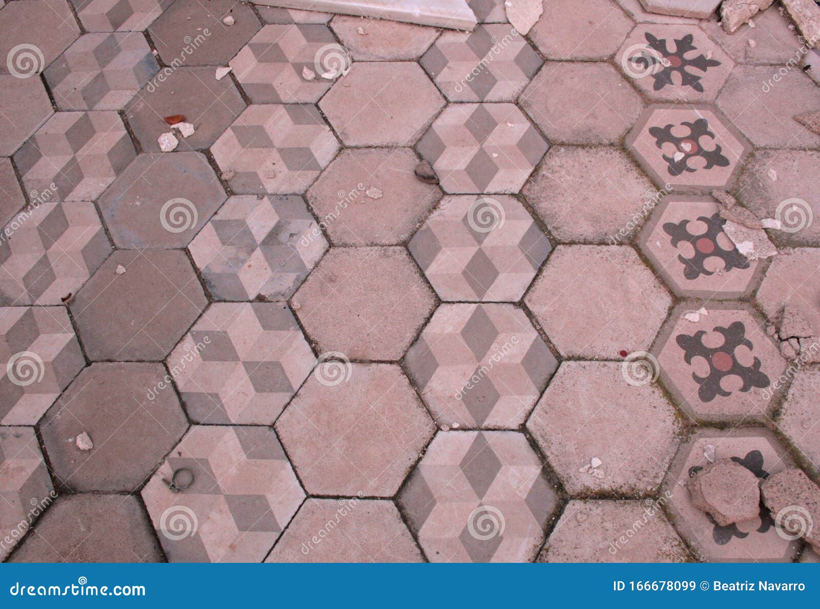 HEXAGONAL TILES TEXTURE stock image. Image of pink, colors - 166678099