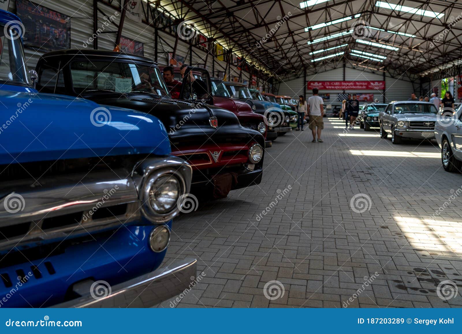 Various Pickups Stand in a Hangar in a Row Editorial Stock Image ...