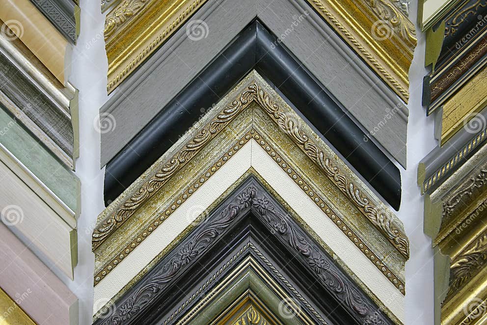 Various Picture Frames Samples Stock Image - Image of plastic, canvas ...