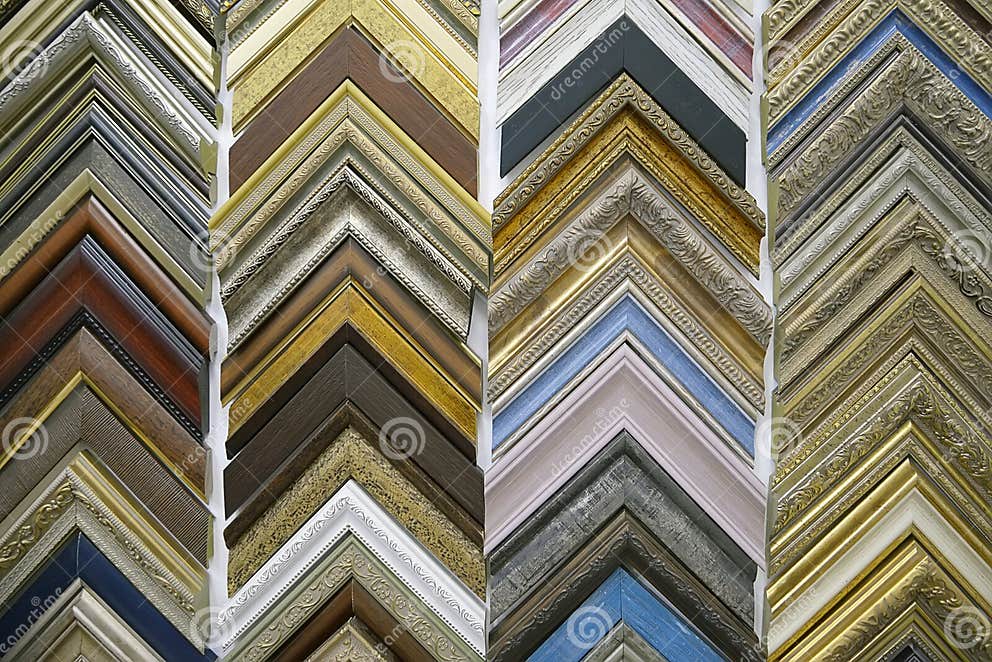 Various Picture Frames Samples Stock Photo - Image of choice, shop ...