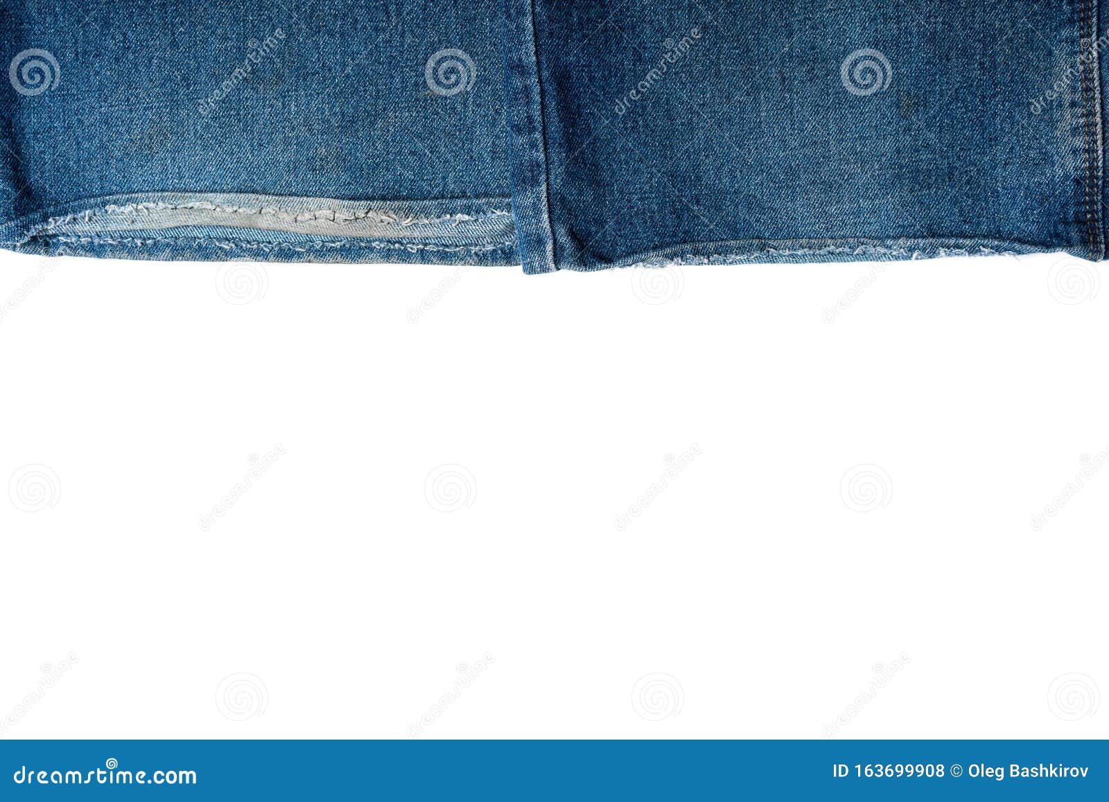 Various Pieces of Blue Jeans Isolated on a White Background. the ...