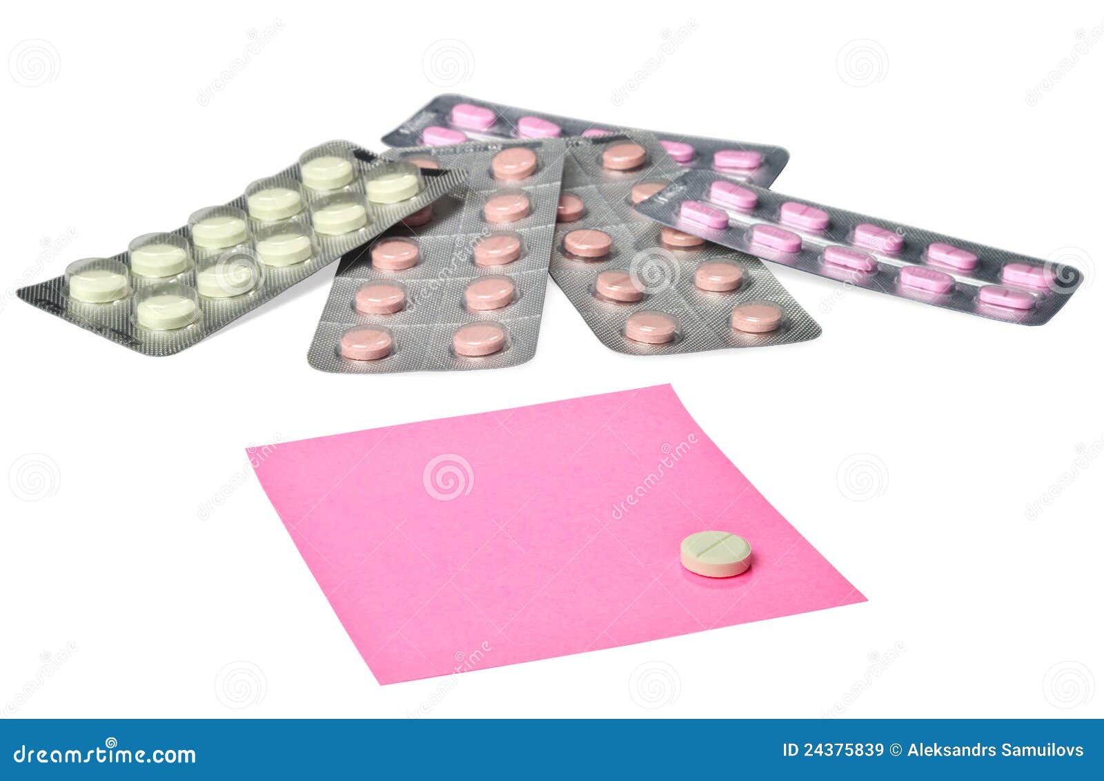 Various Pills and Note Paper Stock Image - Image of cure, pharmacy ...
