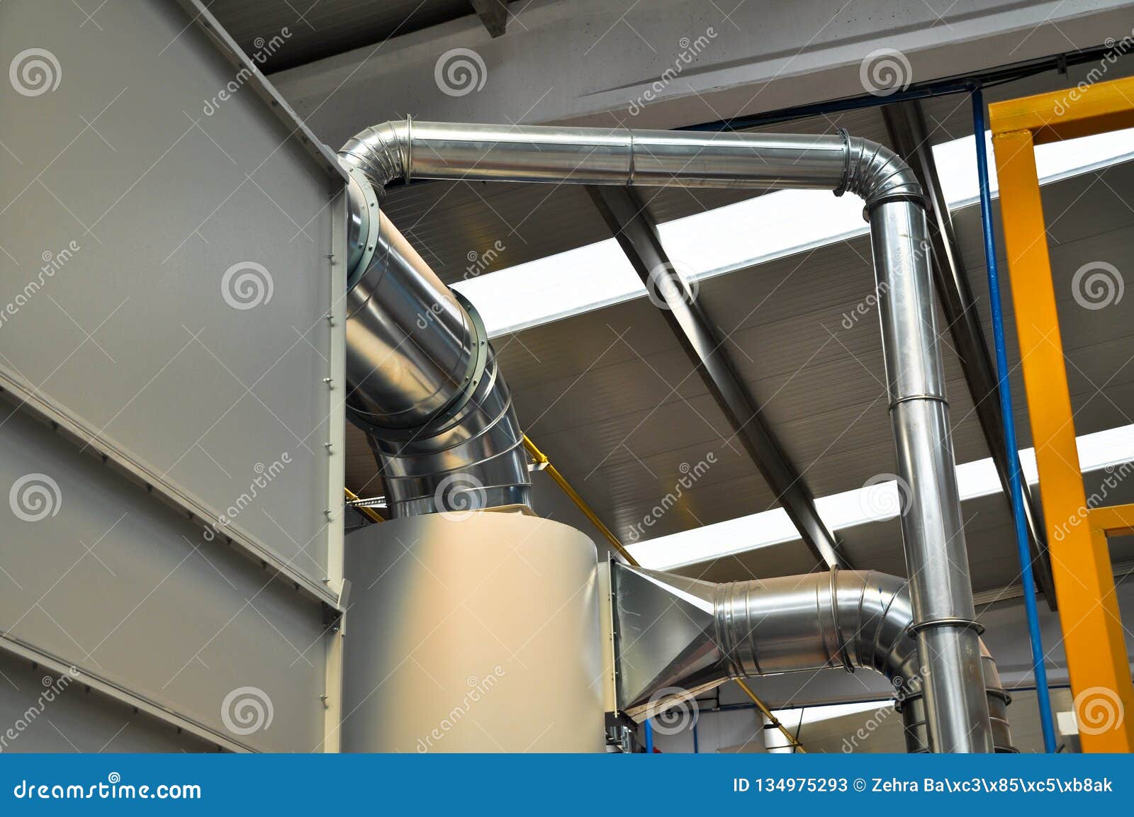 Ventilation System in a Factory Stock Image - Image of architecture ...