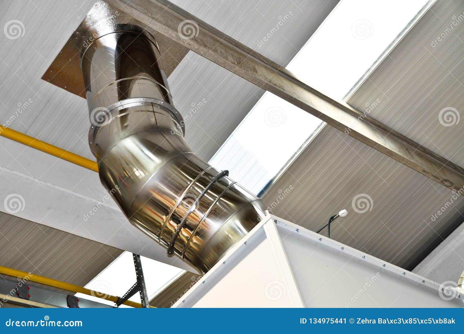 Ventilation System in a Factory Stock Image - Image of aluminum ...