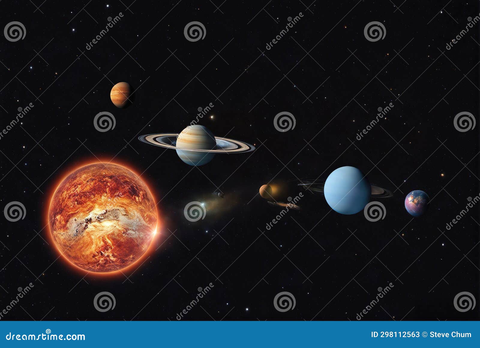 Various Planets in the Inscrutable Universe Stock Illustration ...