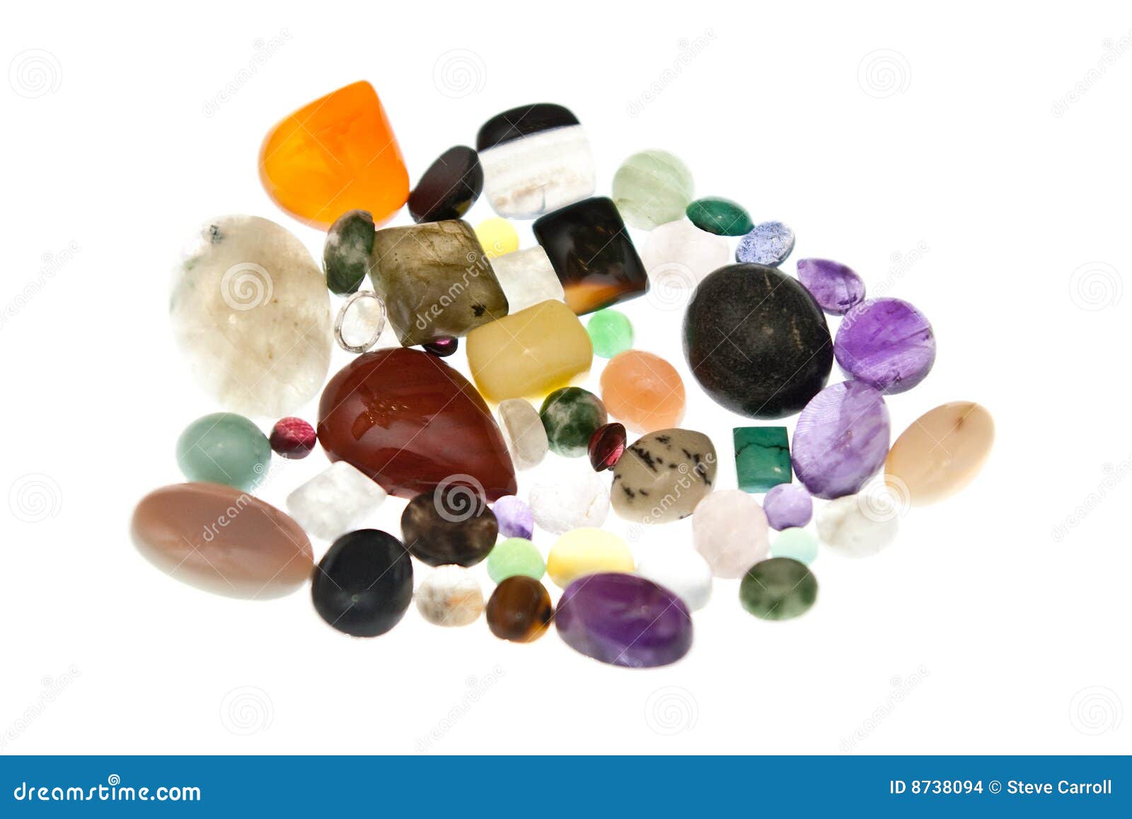 Various Polished Gem Stones Stock Photo - Image of stones, multi: 8738094