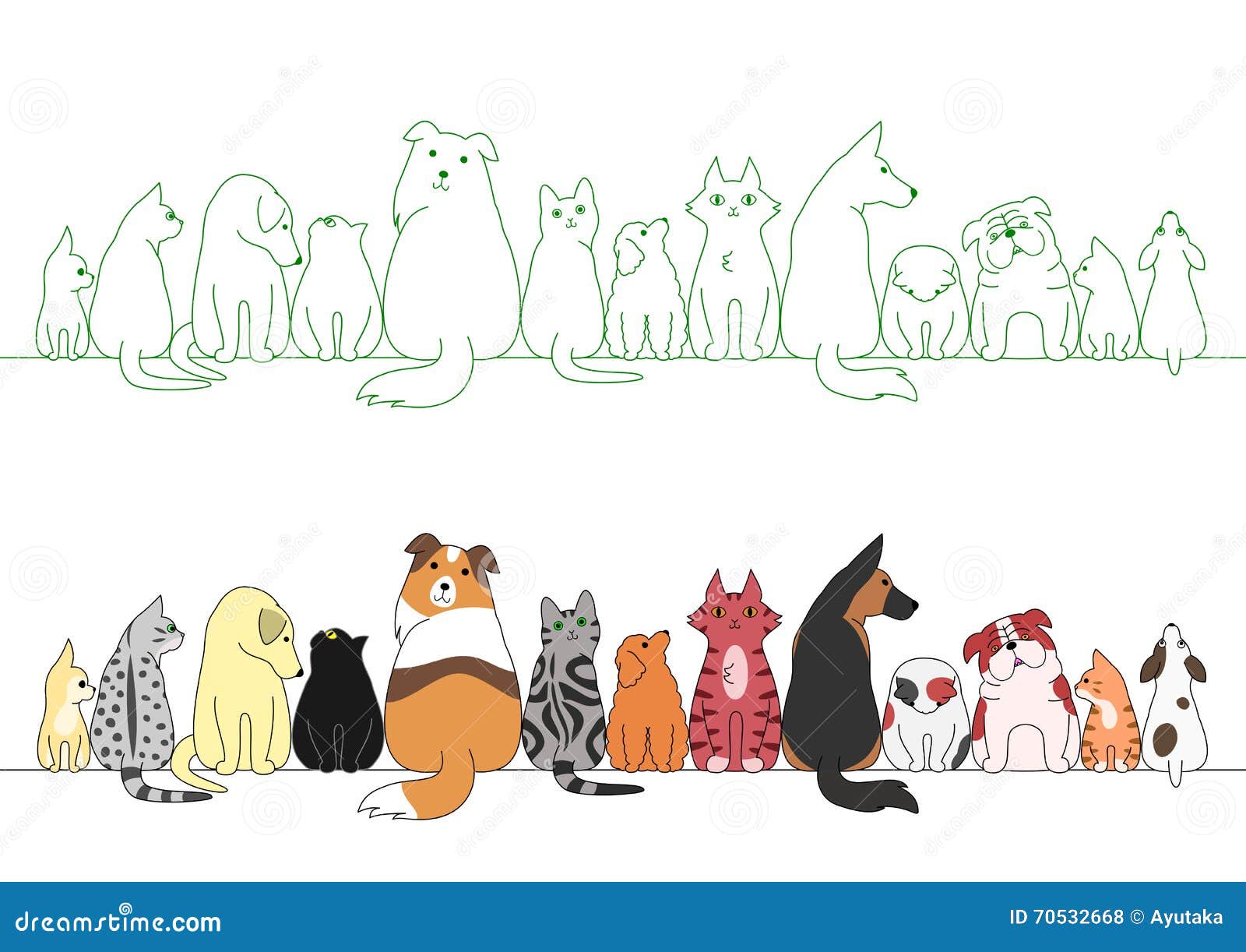 Dogs And Cats Playing Soccer In The Field. They Are Bestfriends Stock ...