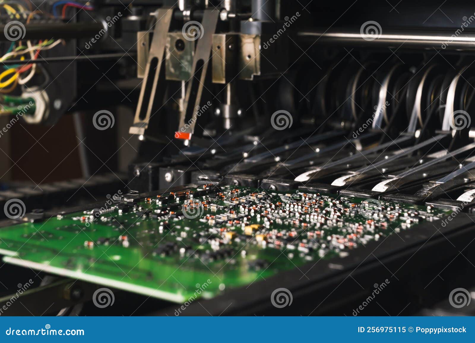 Various Production Processes of SMD Montage. Closeup Shot of SMD ...