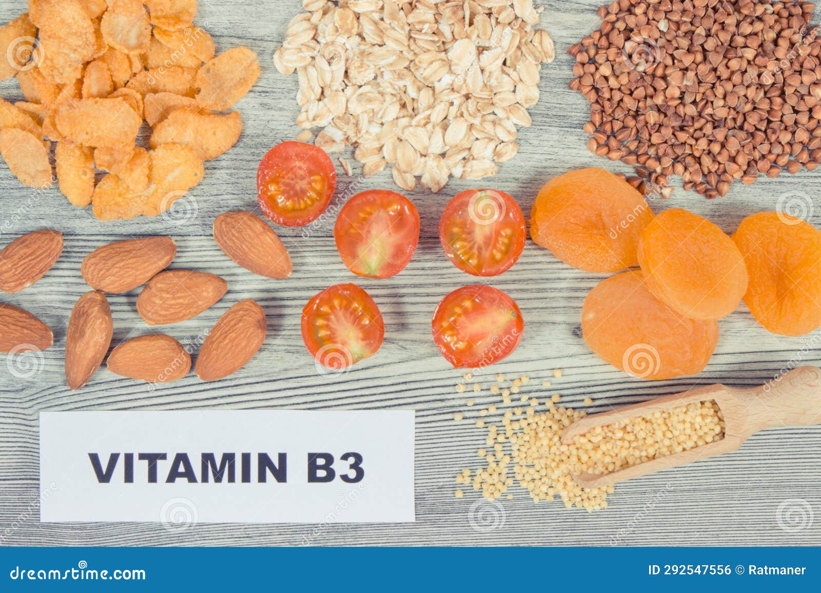 Various Products or Ingredients As Source Natural Vitamin B3 and ...