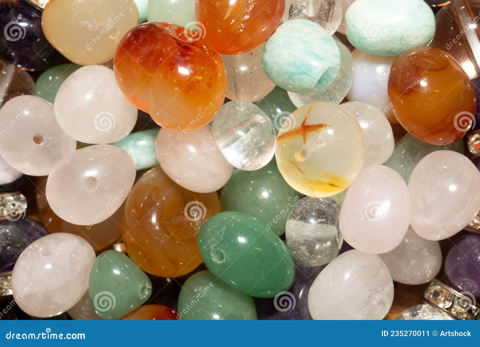 Various quartz stones stock image. Image of energy, aventurine - 235270011