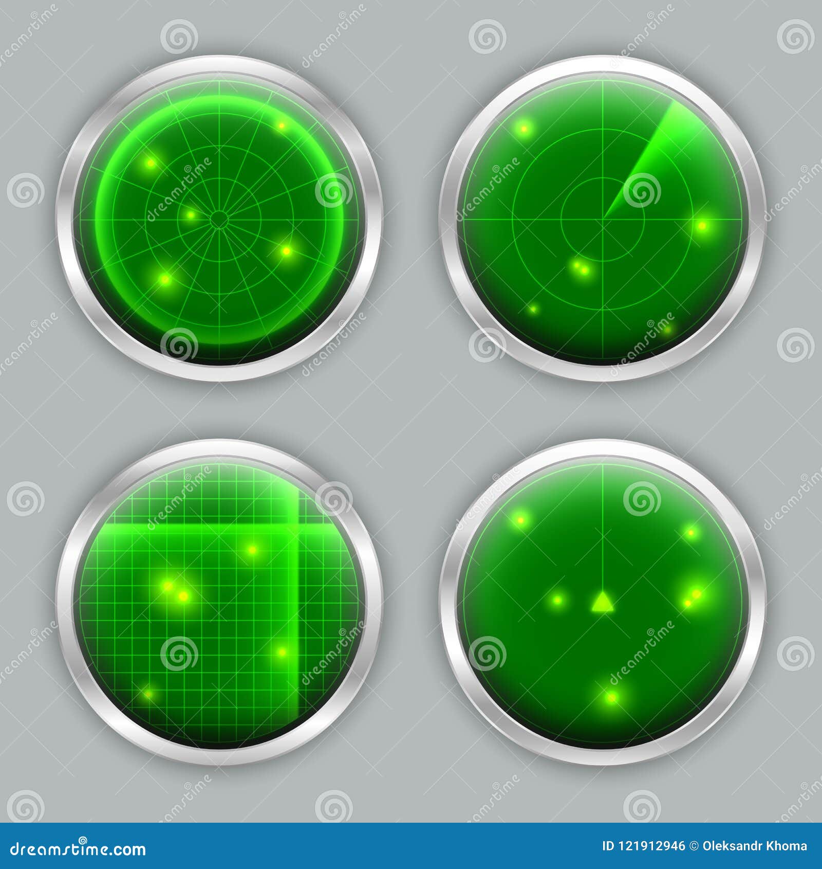 Target Scanner With Radar Rotation, Display Computer Data, High Tech ...