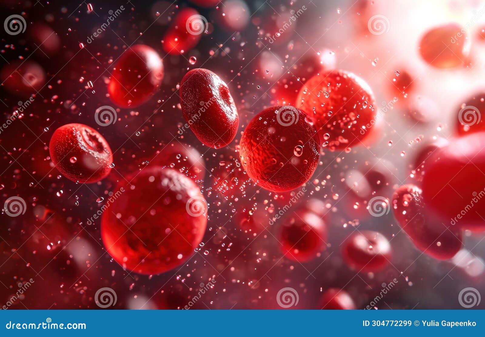 Of Various Red Cell Particles Stock Image - Image of stem, microscopic ...