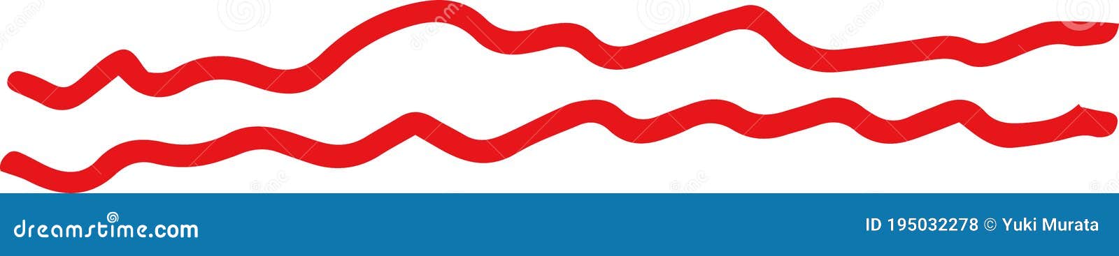 Various Red Lines Written with a Marker Stock Vector - Illustration of ...