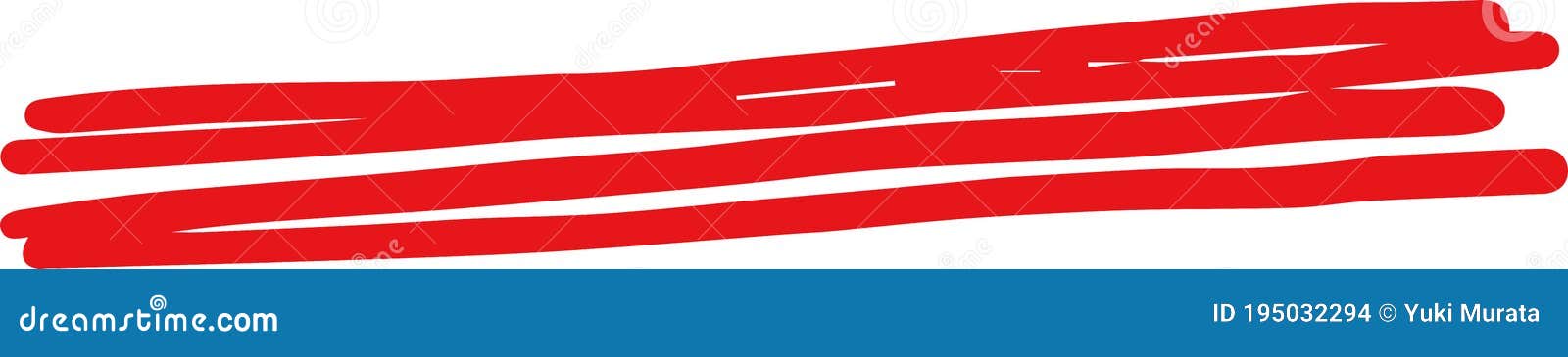 Various Red Lines Written with a Marker Stock Vector - Illustration of ...