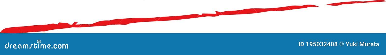 Various Red Rough Lines Written with a Brush Stock Vector ...