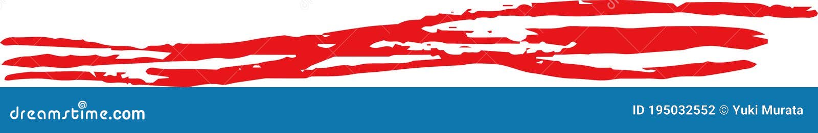 Various Red Rough Lines Written with a Brush Stock Vector ...