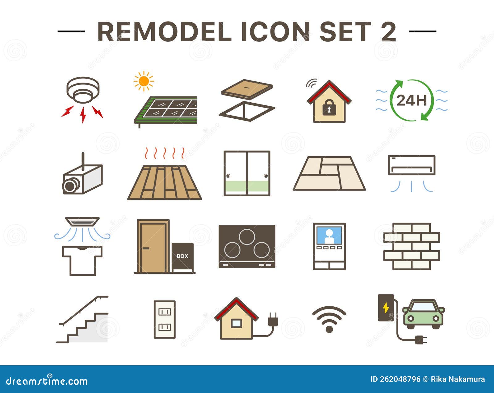 Various Remodeling Icon Sets Stock Illustration - Illustration of ...