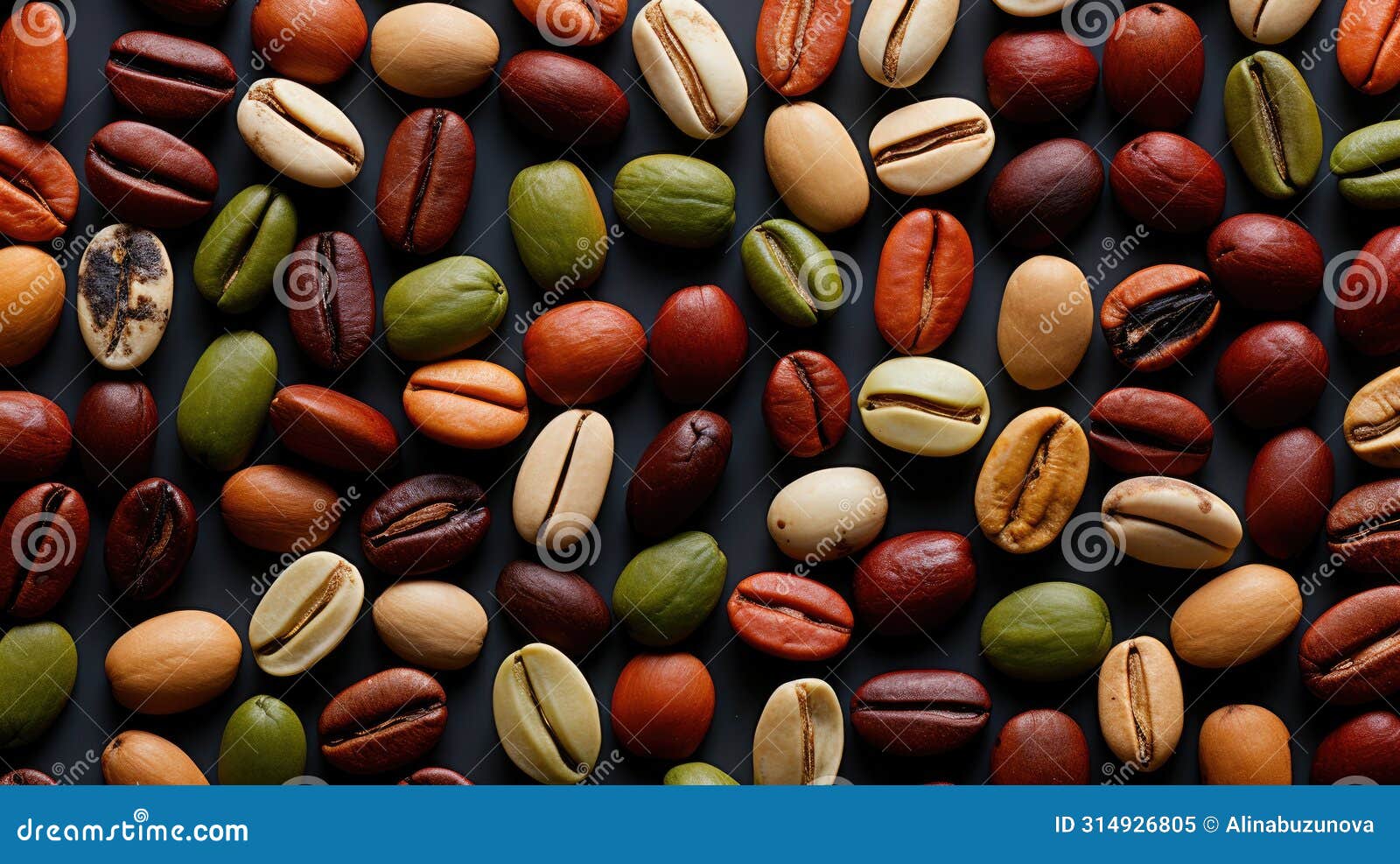 Various Samples of Coffee Nuts and Seeds Stock Image - Image of ...
