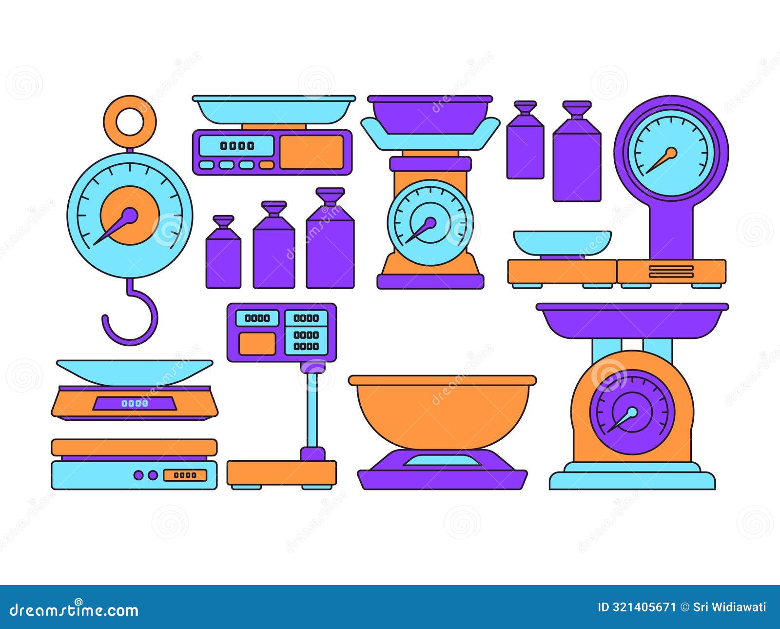 Weight Measurement Instrumentation Vector Illustration | CartoonDealer ...